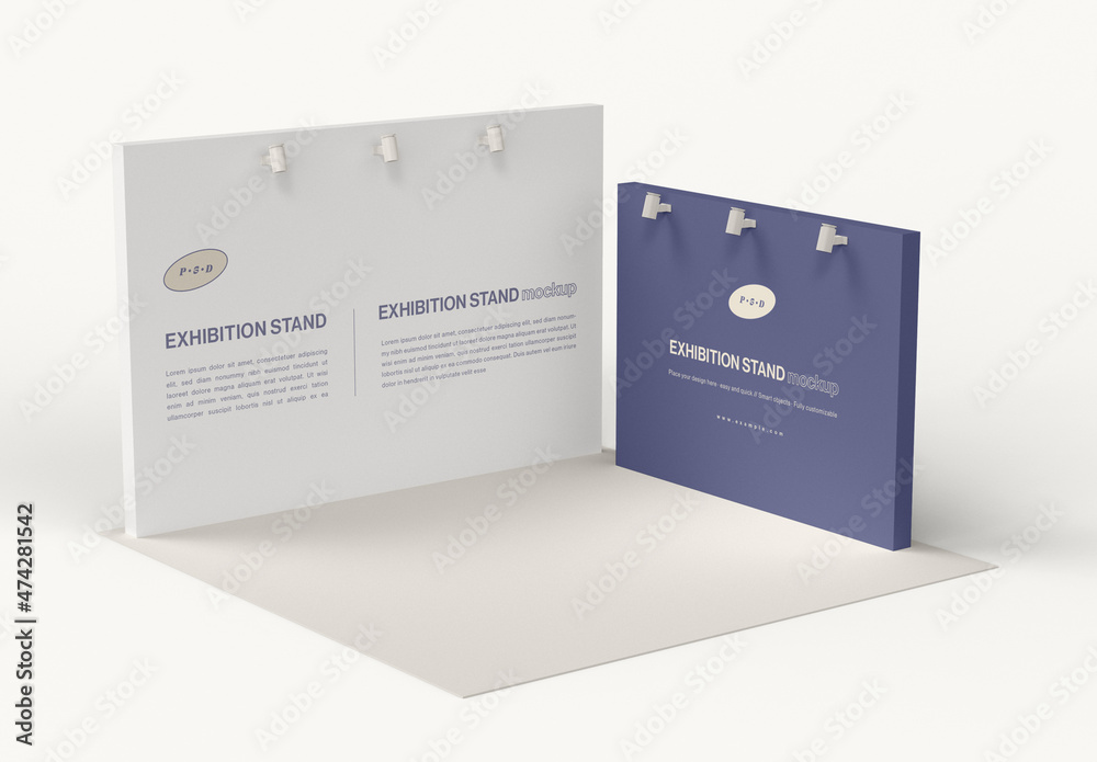Square Exhibition Stand Mockup Stock Template | Adobe Stock