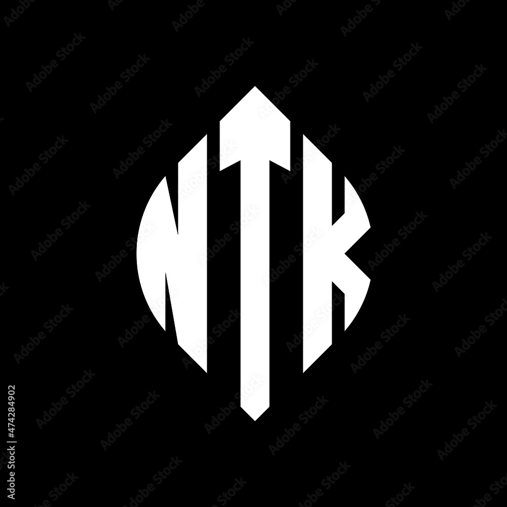 NTK circle letter logo design with circle and ellipse shape. NTK ...