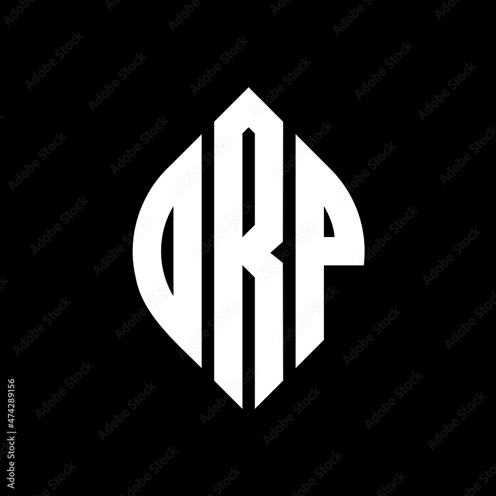 ORP circle letter logo design with circle and ellipse shape. ORP ...