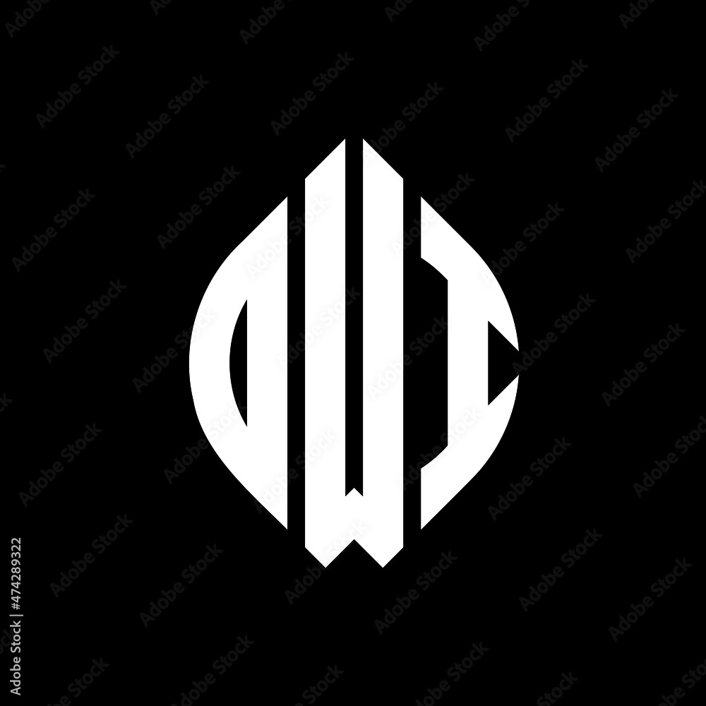 OWI circle letter logo design with circle and ellipse shape. OWI ...