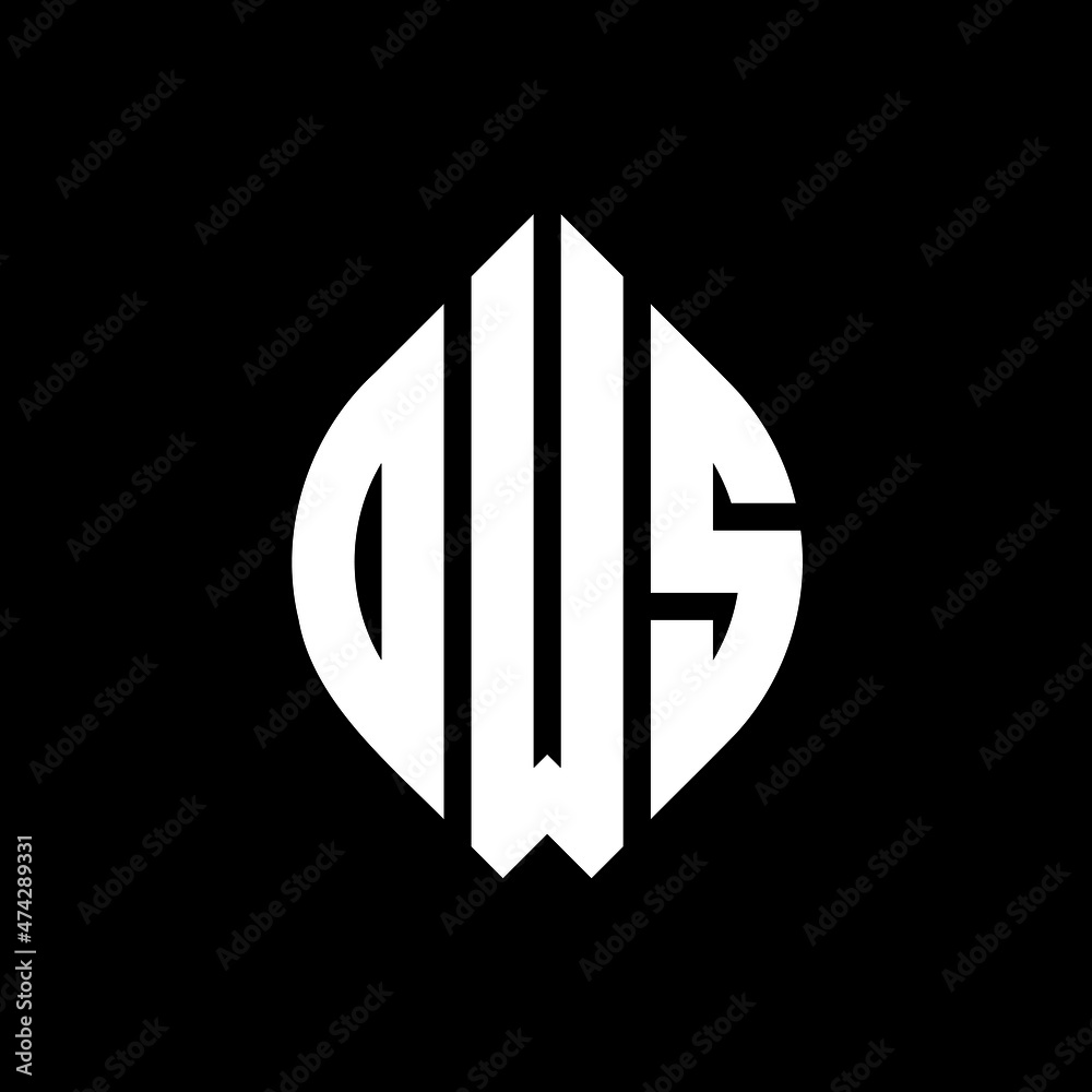 OWS circle letter logo design with circle and ellipse shape. OWS ...
