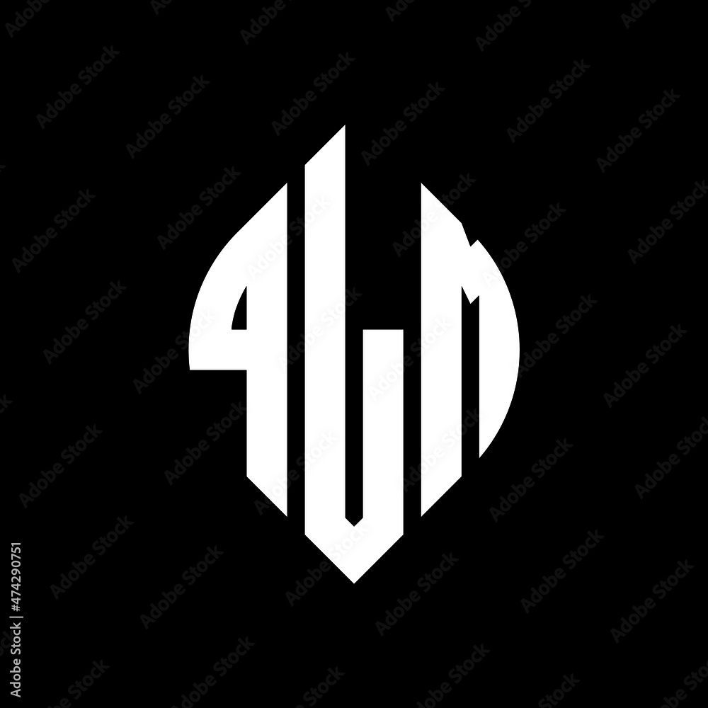 QLM circle letter logo design with circle and ellipse shape. QLM ...