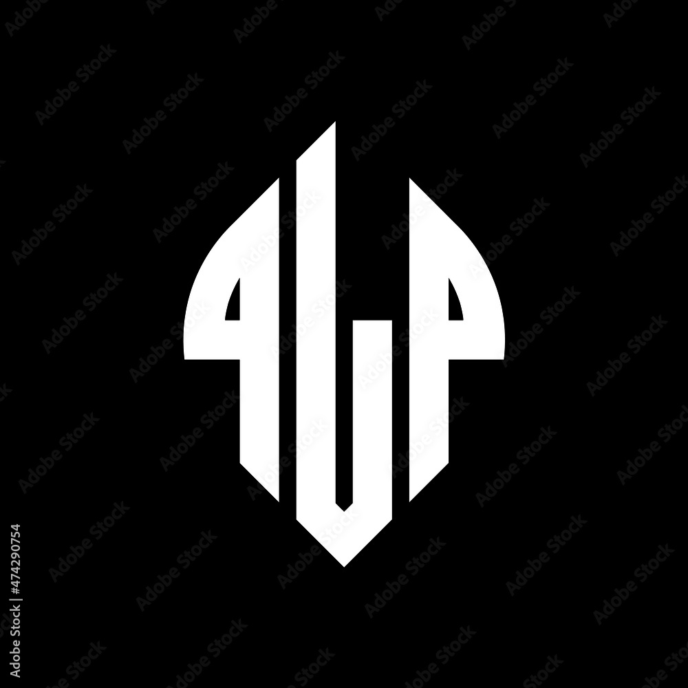 QLP circle letter logo design with circle and ellipse shape. QLP ...