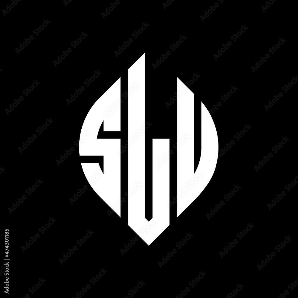 SLU circle letter logo design with circle and ellipse shape. SLU ...
