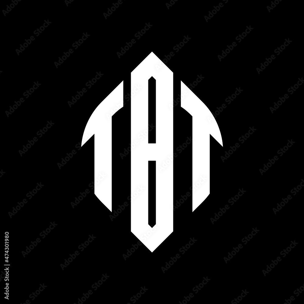 TBT circle letter logo design with circle and ellipse shape. TBT ...