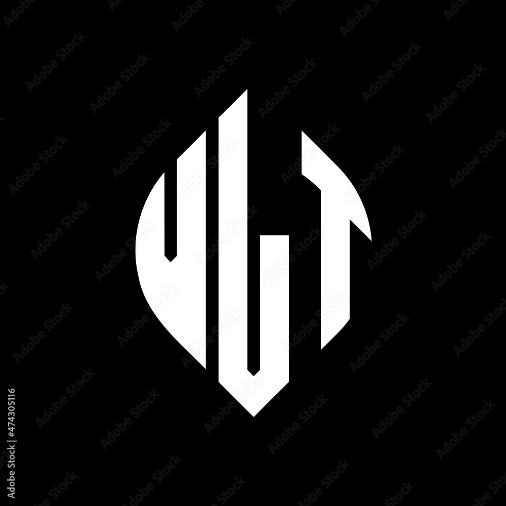 VLT circle letter logo design with circle and ellipse shape. VLT ...