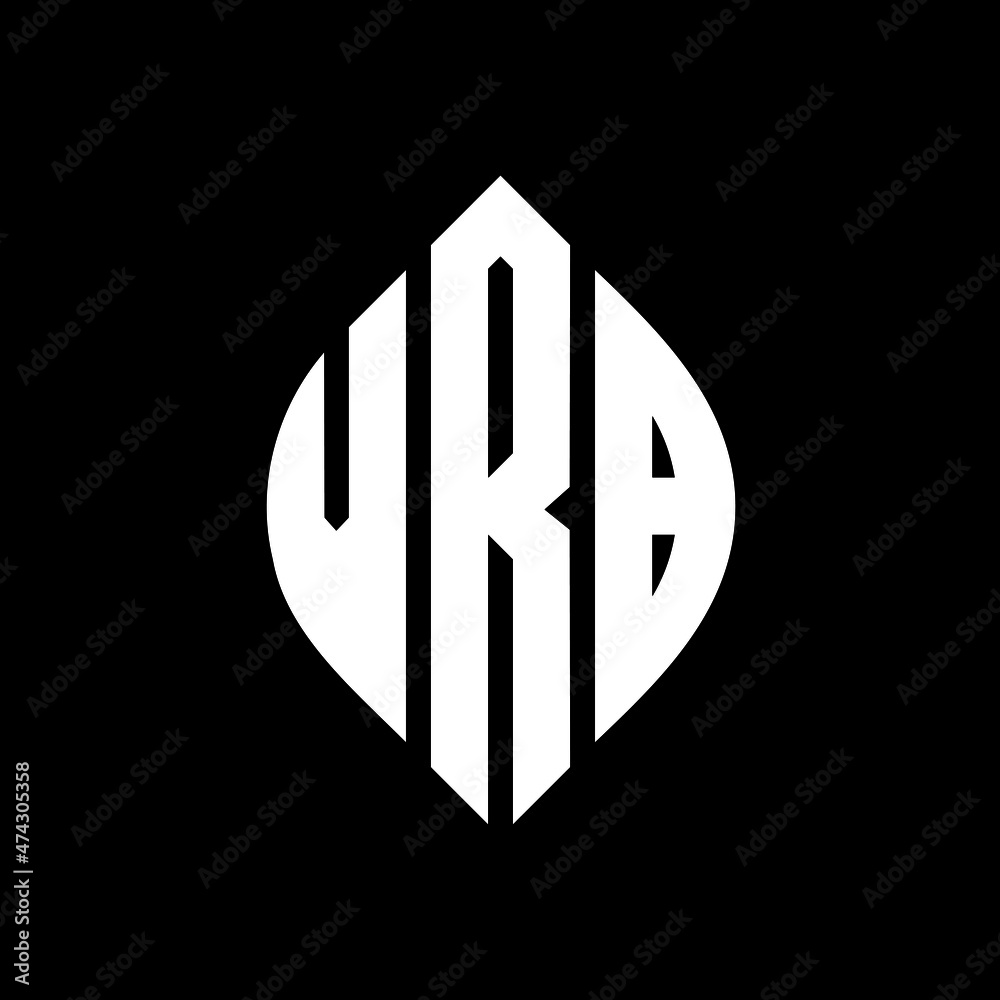 VRB circle letter logo design with circle and ellipse shape. VRB ...