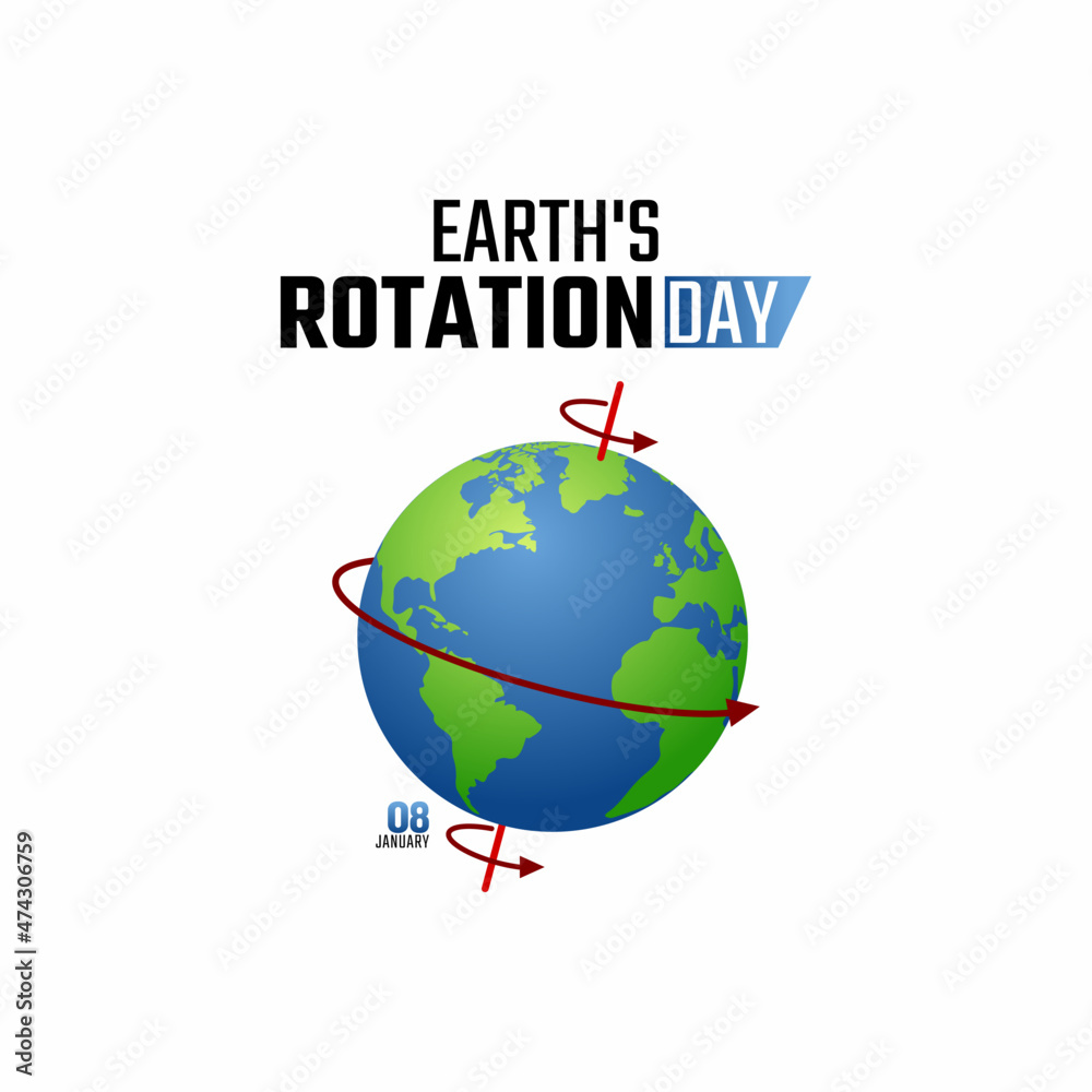 vector graphic of earth's rotation day day good for earth's rotation ...