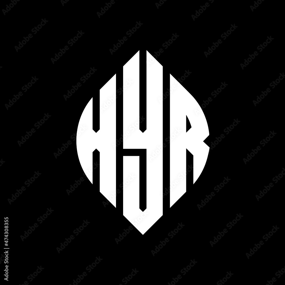 XYR circle letter logo design with circle and ellipse shape. XYR ...