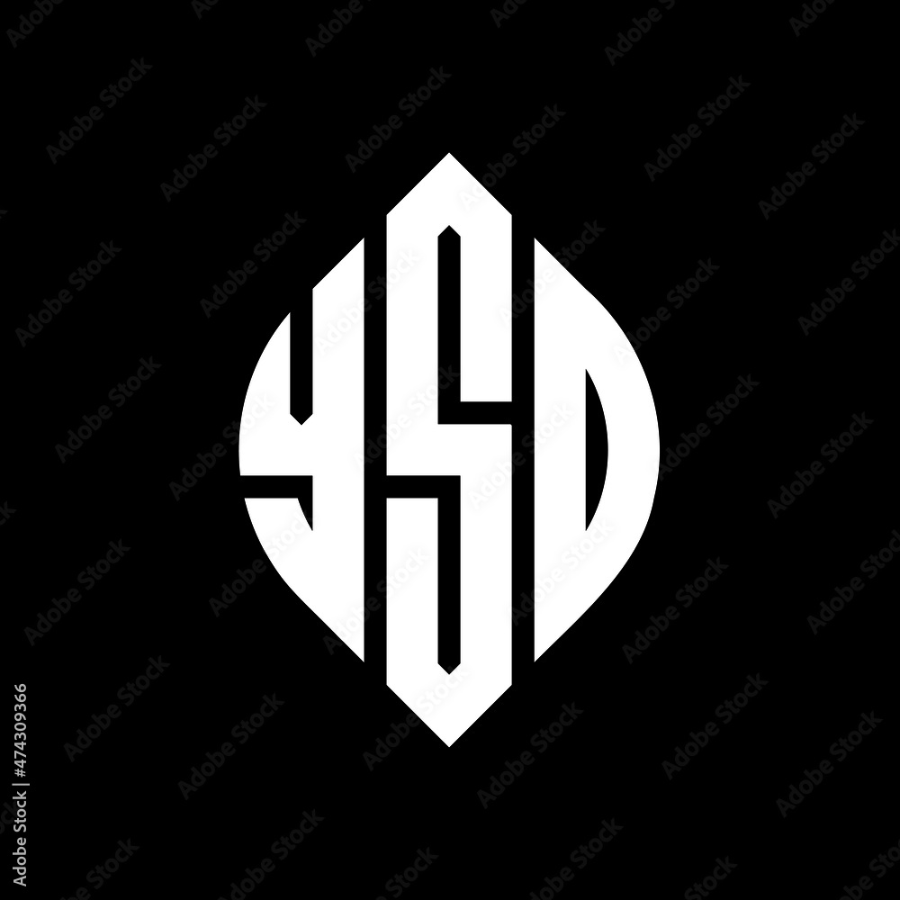 YSD circle letter logo design with circle and ellipse shape. YSD ...