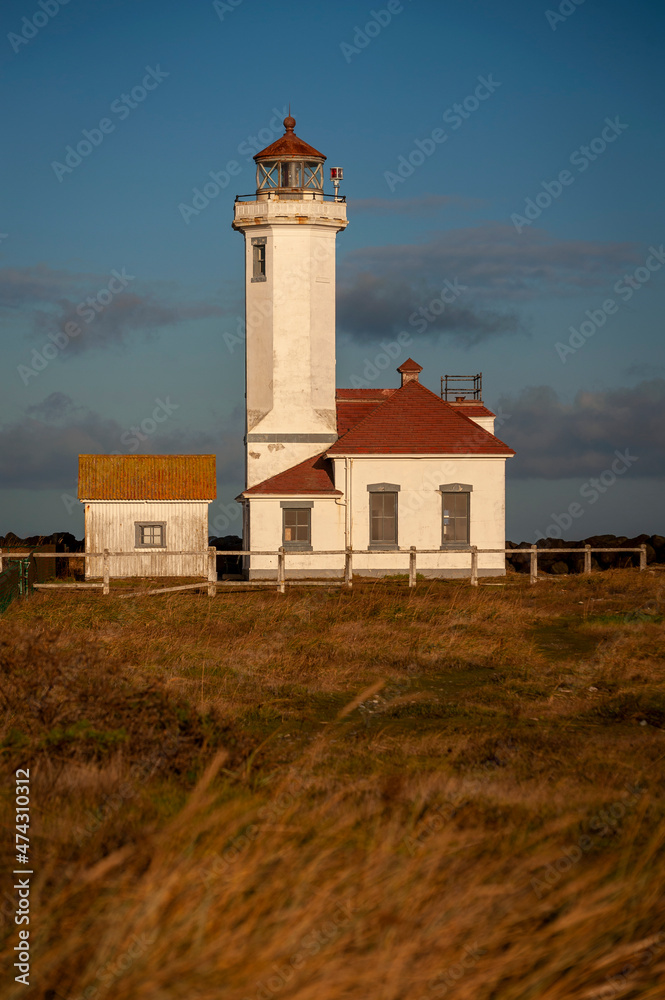 Point Wilson Lighthouse. It marks the western side of the entrance to ...