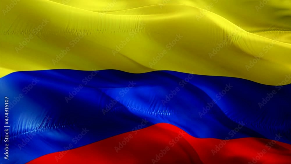 Colombian flag. 3d Colombia sign waving video. Flag of Colombia holiday ...