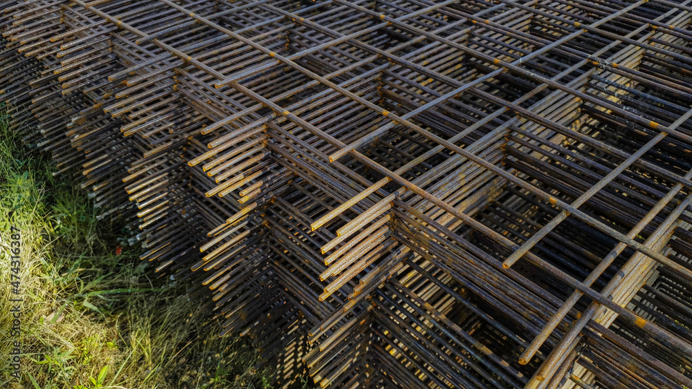 Steel wire mesh use for reinforcement concrete floor of construction ...