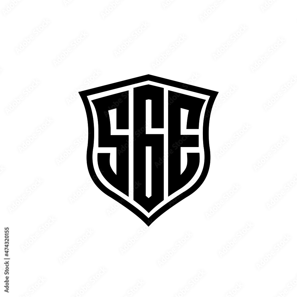 SGE letter logo design with white background in illustrator, vector ...