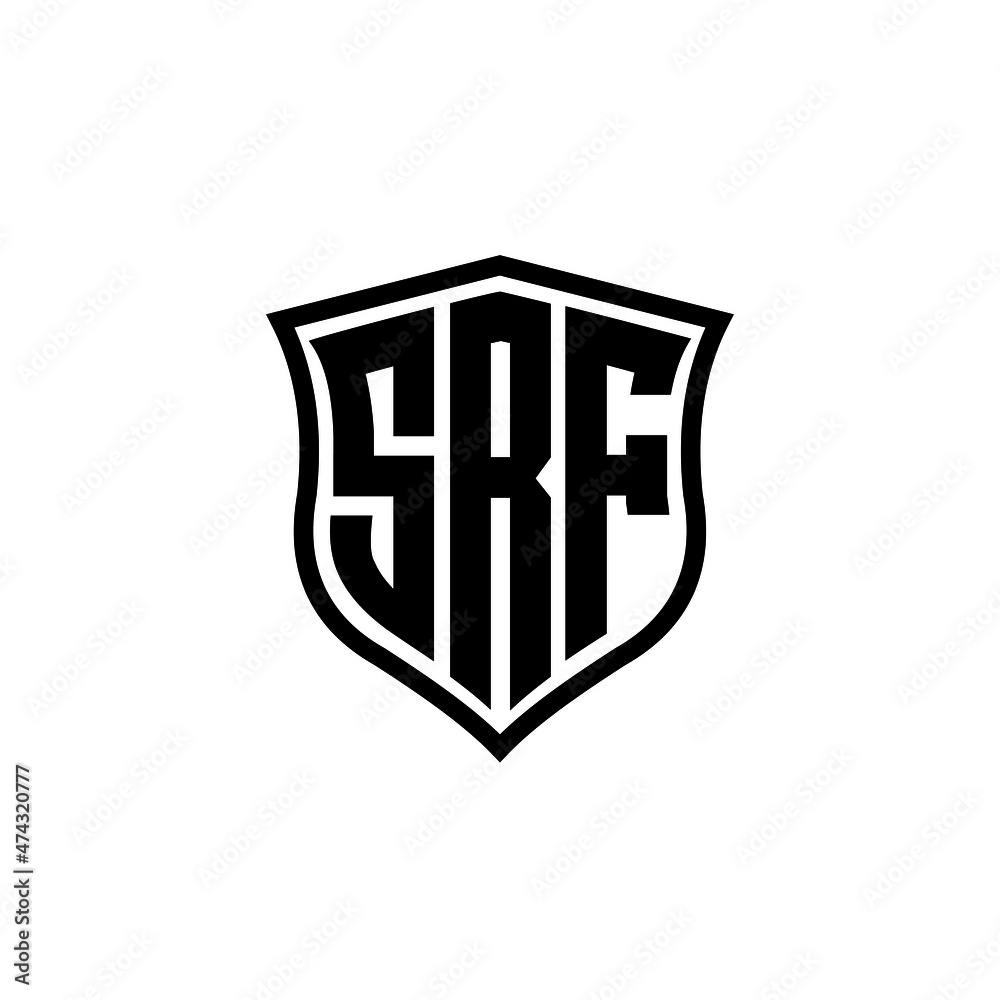 SRF letter logo design with white background in illustrator, vector ...