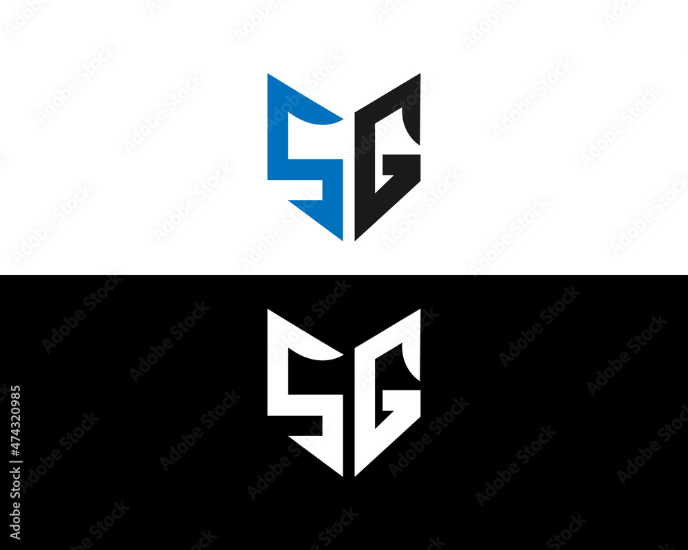 Letter SG Initial Logo Design Modern Symbol Template Vector Icon. Stock ...