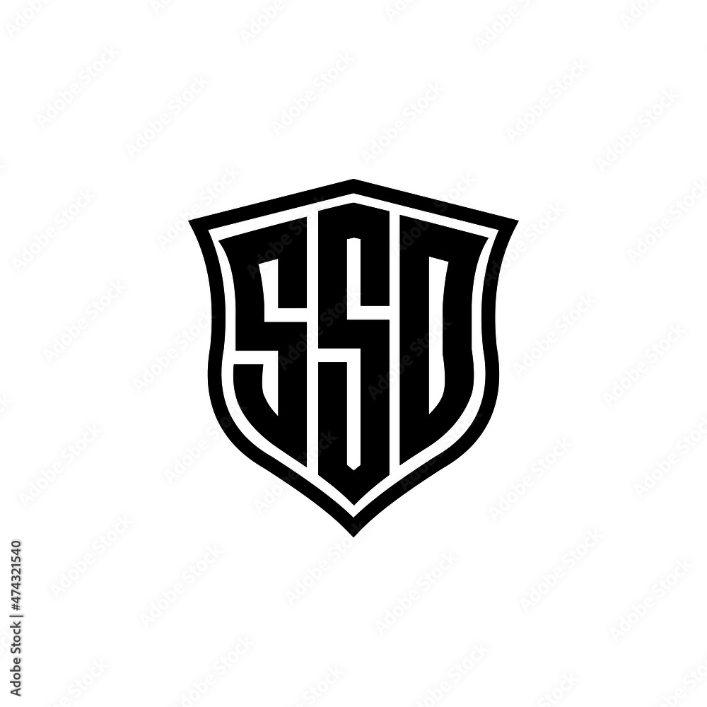 SSO letter logo design with white background in illustrator, vector ...
