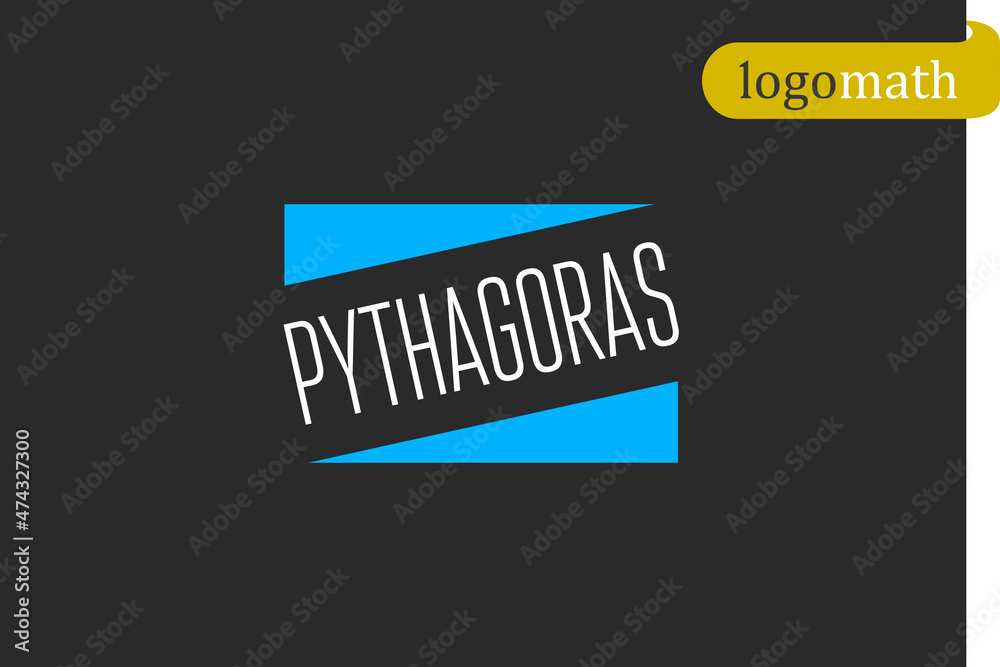 The vector is the Pythagorean logo. Consists of square root, square ...