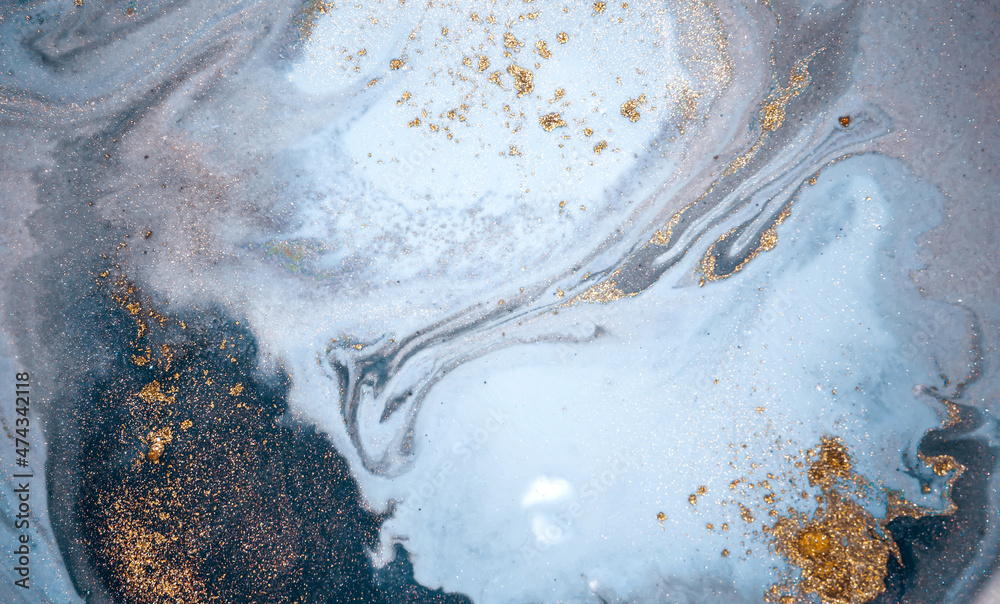 Natural luxury. Tiffany blue. Abstract ocean- ART. Style incorporates ...