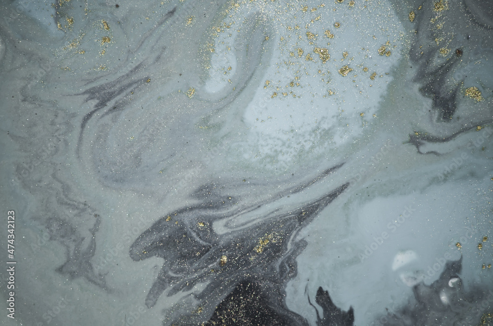 Natural luxury. Tiffany blue. Abstract ocean- ART. Style incorporates ...