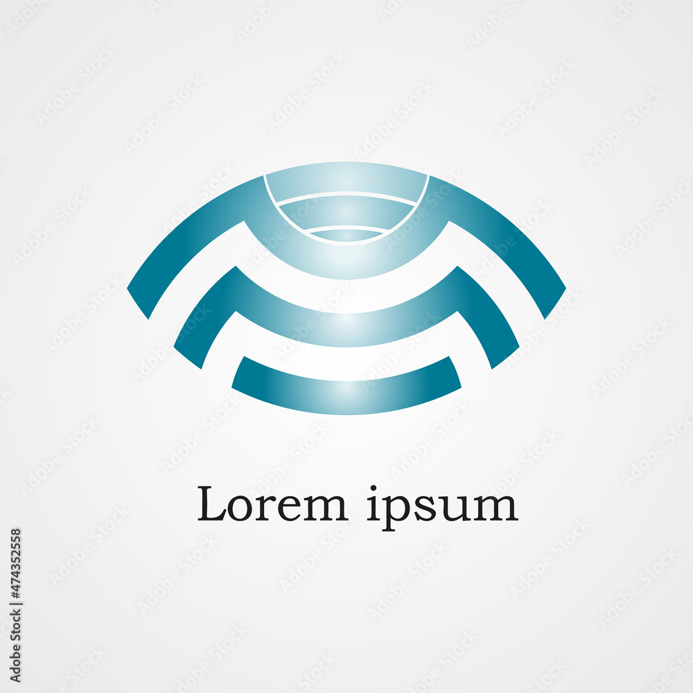 Eye Logo With M letters with abstract shapes, logos - vectors ...