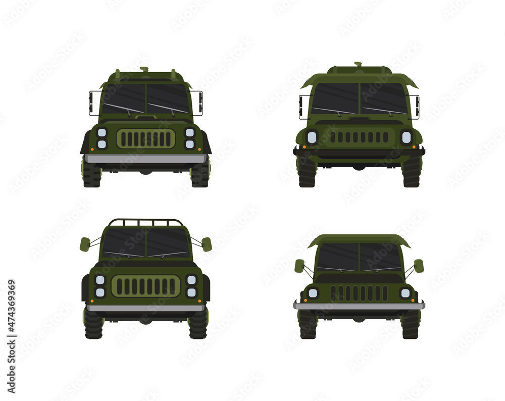 Armored Military Vehicles with Heavy Tank System Vector Set for your ...
