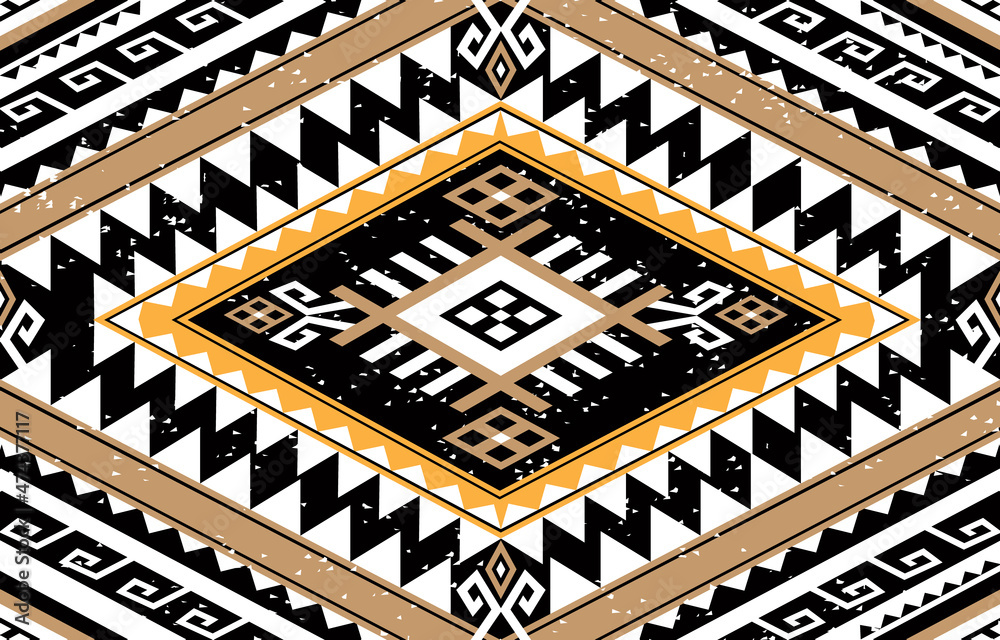 Tribal vector ornament. Seamless African pattern. Ethnic carpet with ...
