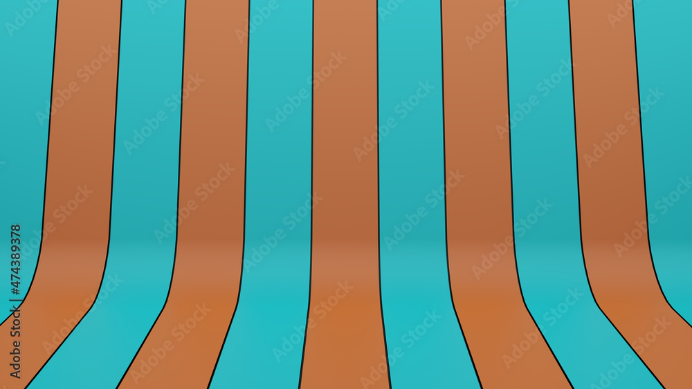 3D Rendering Blue Orange Line Background Pattern. the elements of a ...