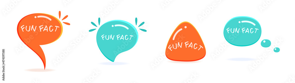Fun fact in the form of a bubble in cartoon style. Stock Vector | Adobe ...