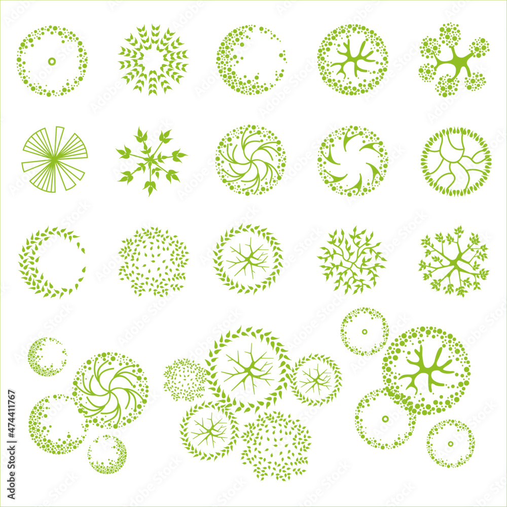 Trees for the master plan. Tree plans for architectural floor plans or ...