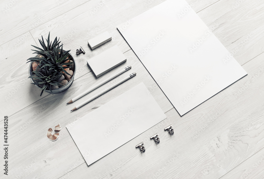 Blank stationery template for placing your design. Mockup for branding ...