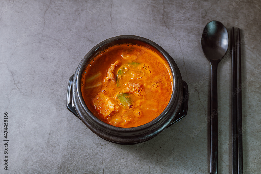 Cheonggukjang, Korean style rich soybean paste stew : A stew made with ...