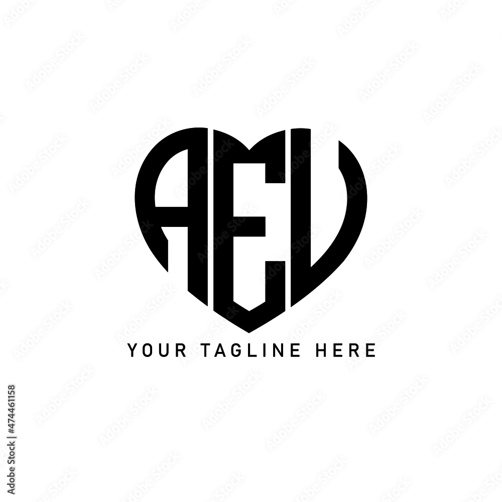 AEV letter logo design on white background.AEV creative initiale vector ...