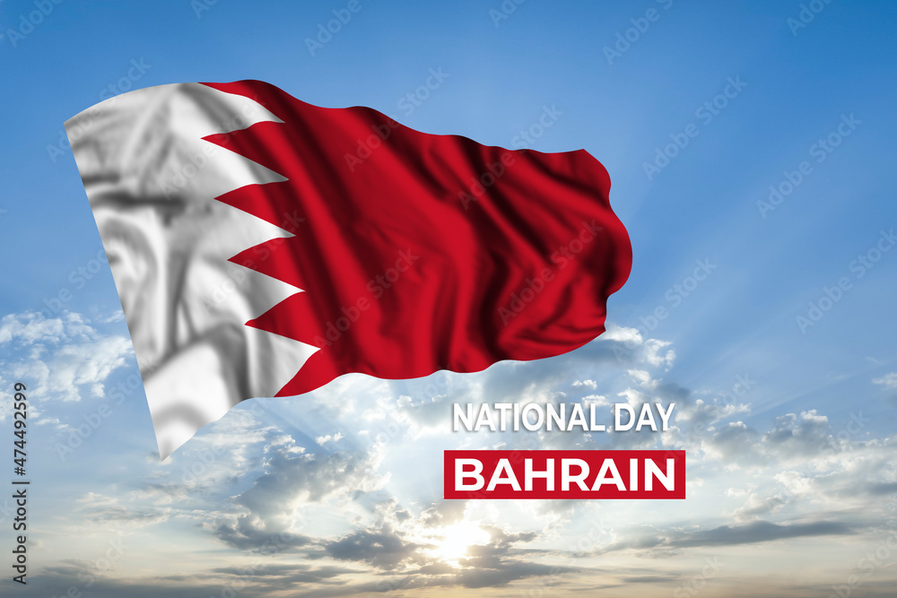 Bahrain independence day card Stock Photo | Adobe Stock