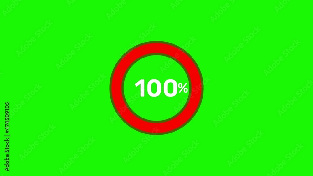 Circular percentage progress bar on transparent background. bright red ... Circular percentage progress bar on transparent background. bright red ...