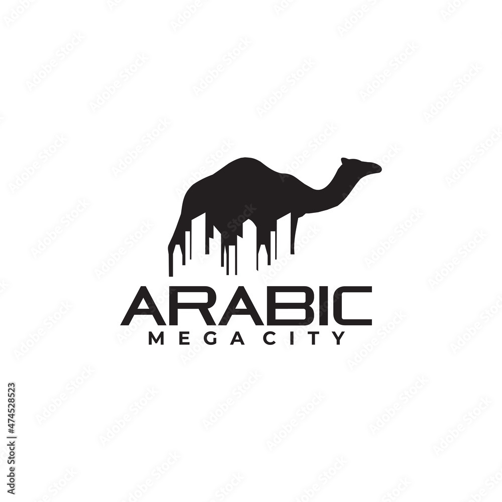 Arabic middle east city building logo design Stock Vector | Adobe Stock