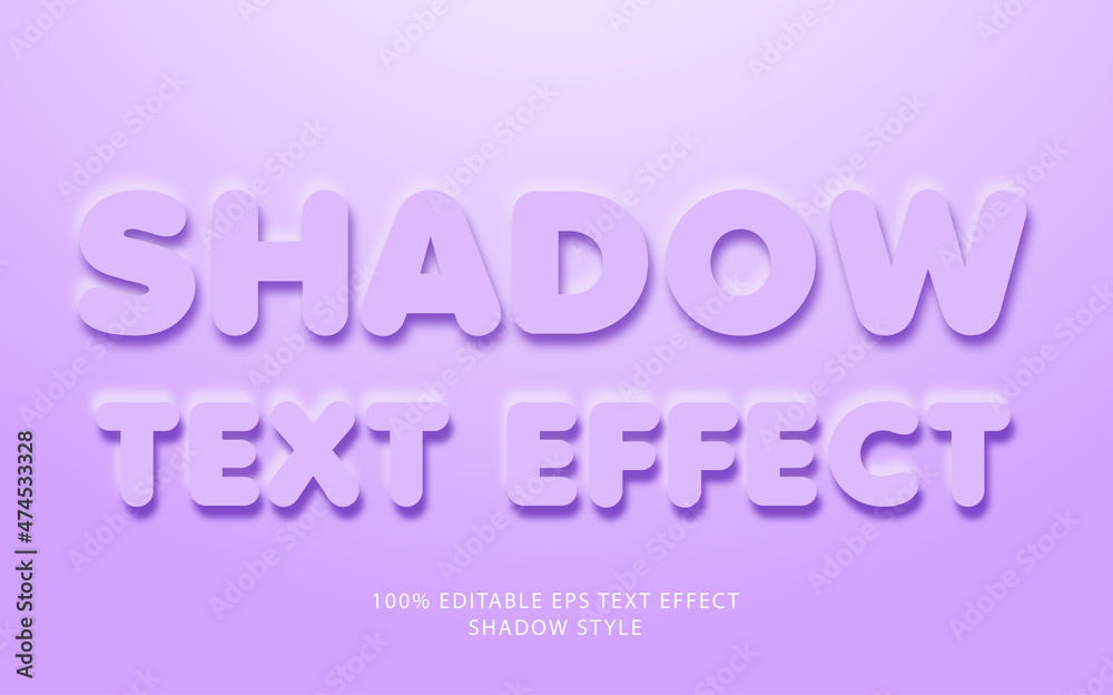 Shadow Text Effect Style EPS Vector Graphic Stock Vector | Adobe Stock