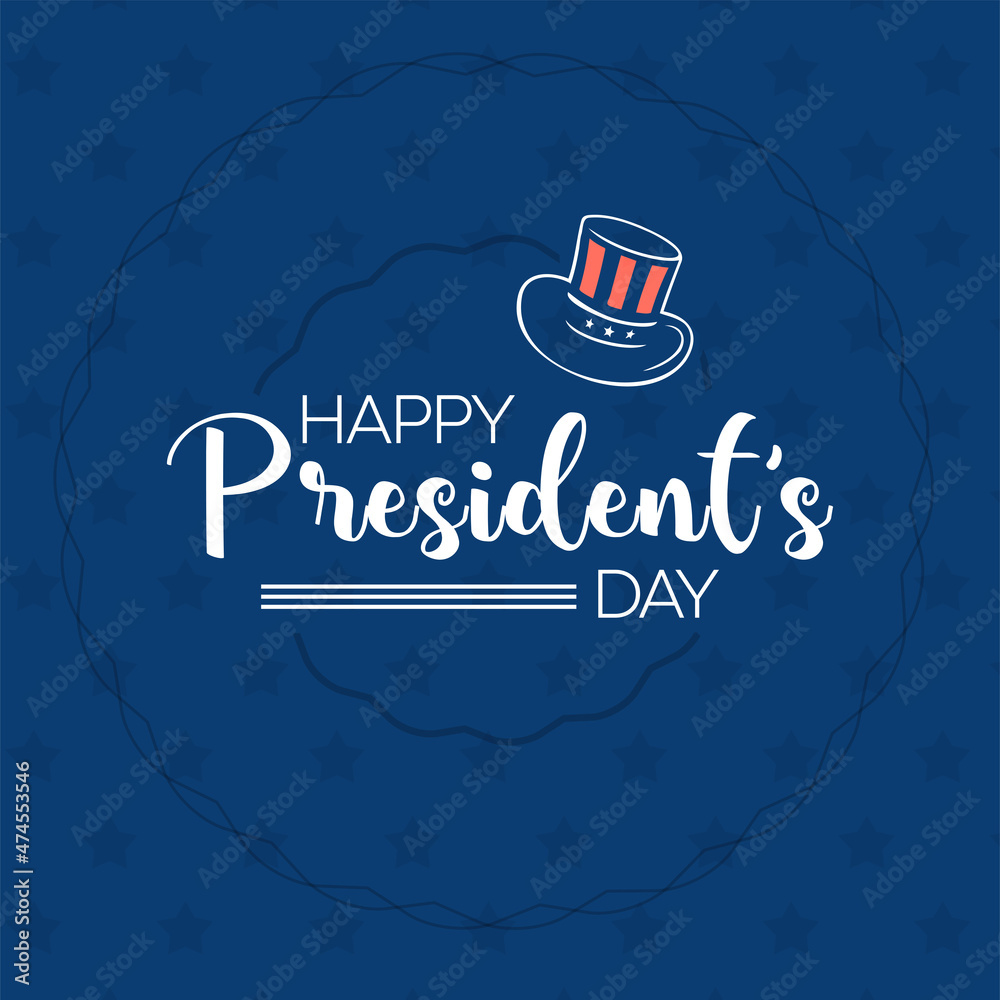 Happy President's Day calligraphic celebration text. Federal holiday in ...