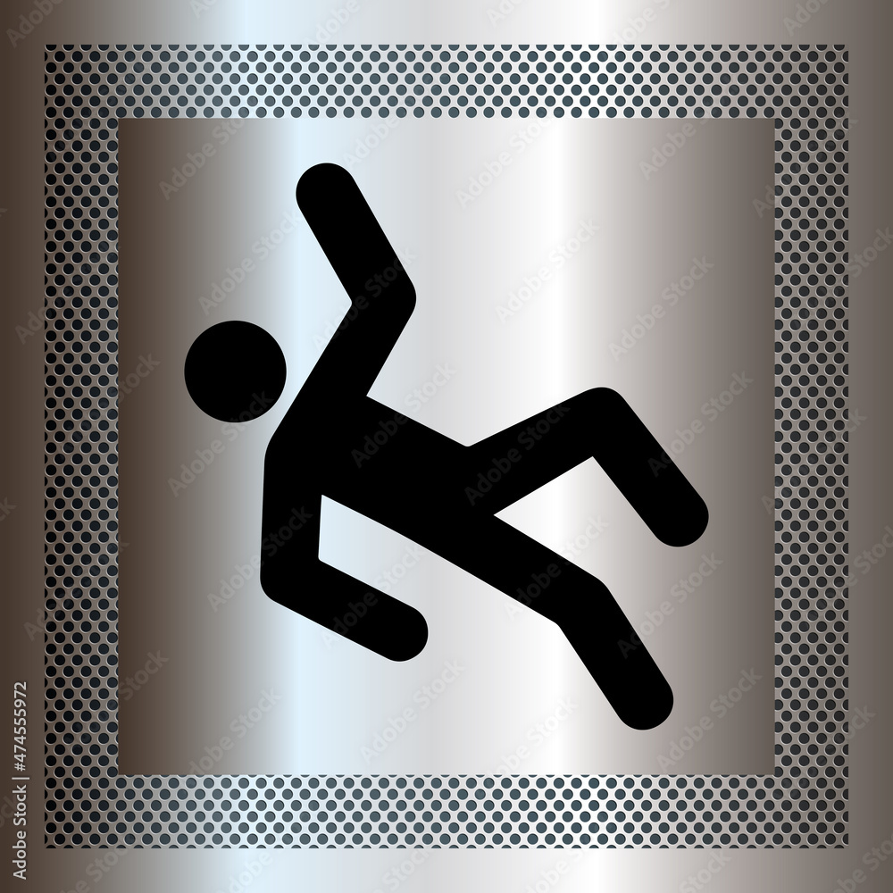 Logo risque de chute. Stock Vector | Adobe Stock