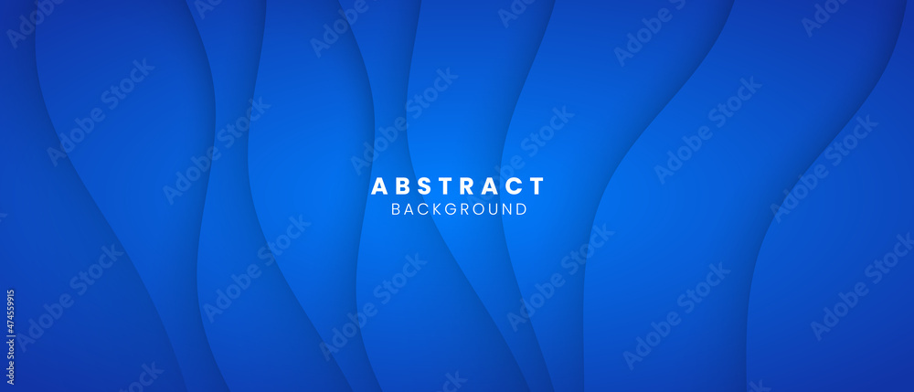 Abstract blue wavy dynamic banner background Stock Vector | Adobe Stock