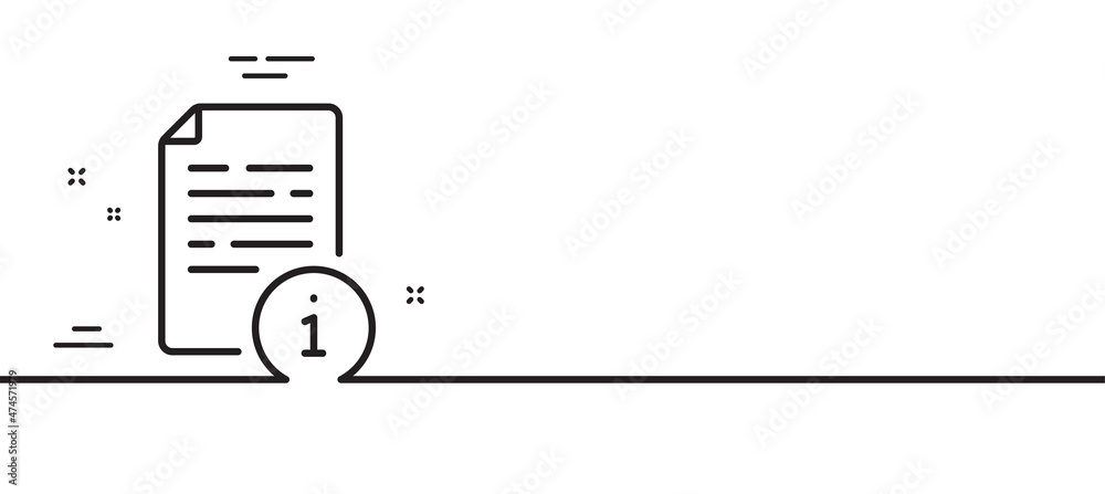 Instruction line icon. User manual sign. Information document symbol ...