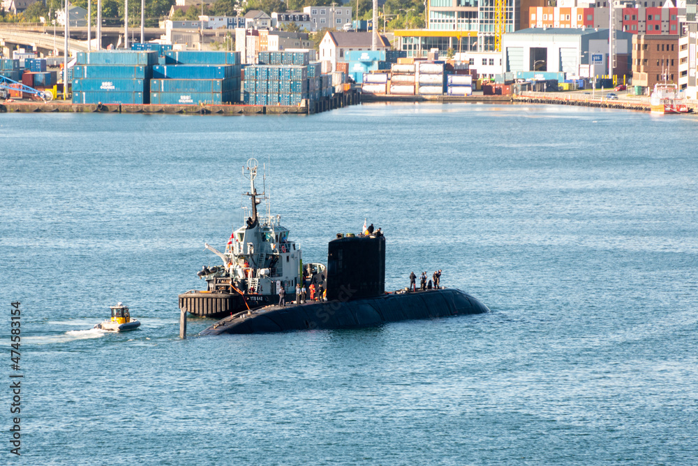 St. John's, NL, Canada - December 2021: HMSC Windsor, a long-range ...