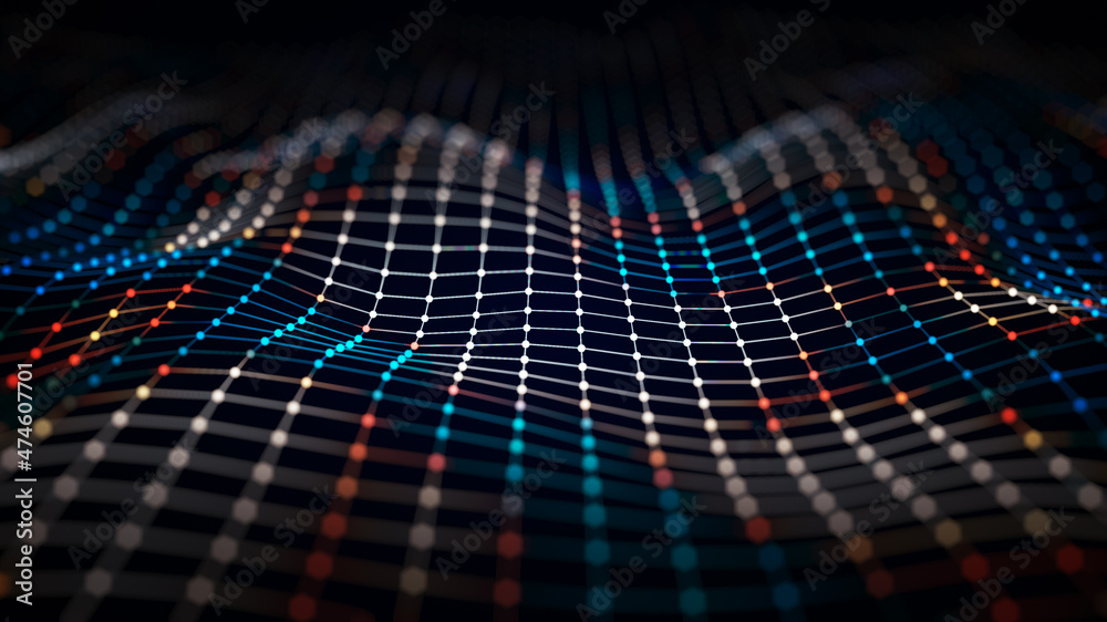 Abstract technology big data background concept. Artificial ...
