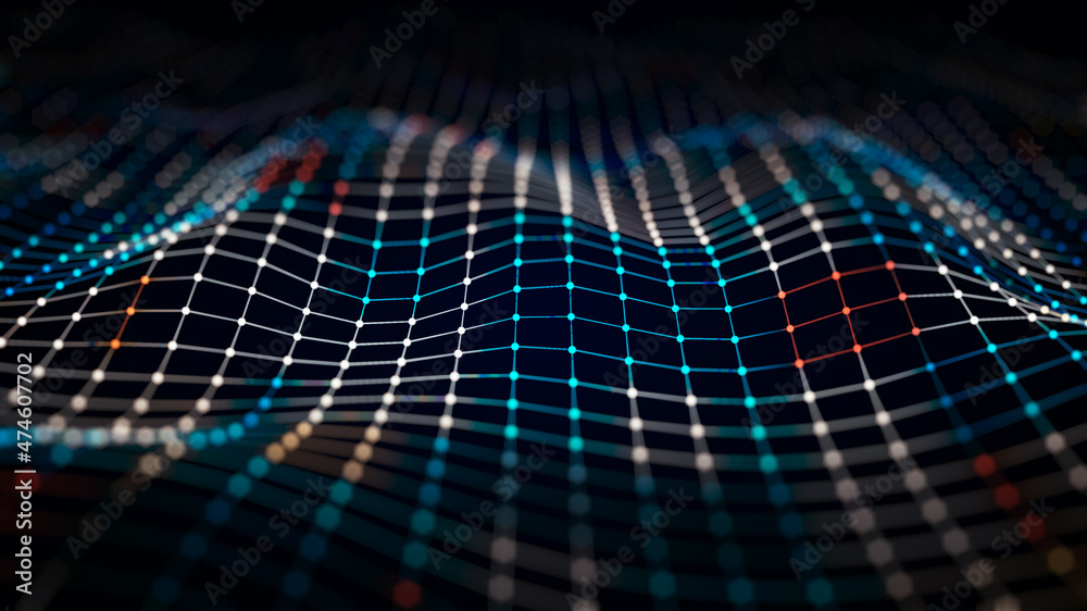 Abstract technology big data background concept. Artificial ...