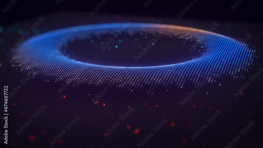 Abstract technology big data background concept. Artificial ...
