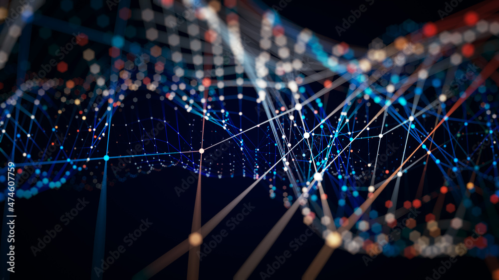Technology network background concept. Global network. Big data and ...