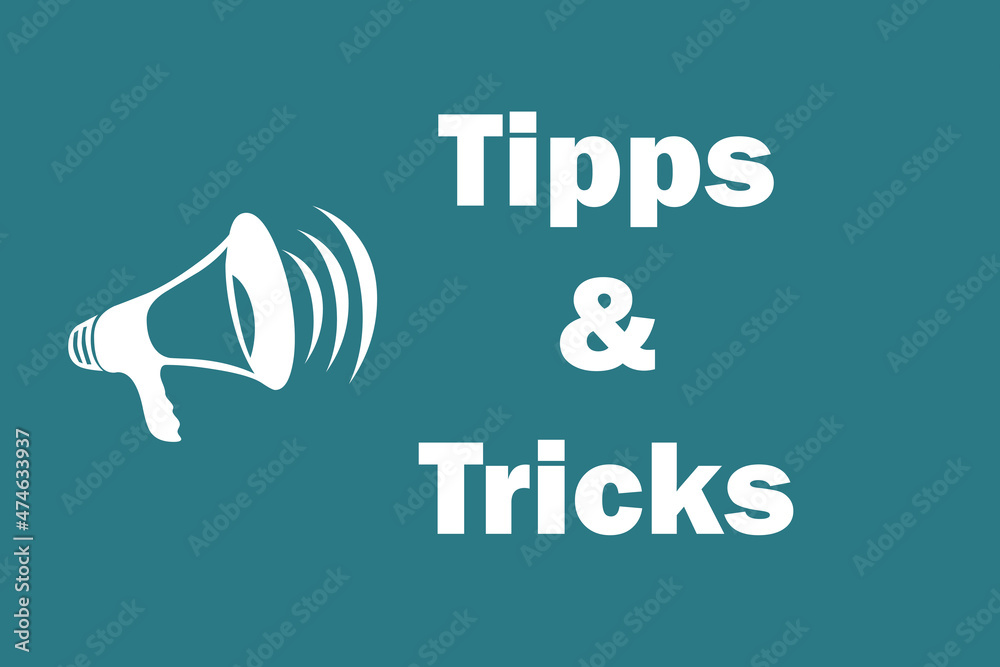 Tipps und Tricks mit dem Symbol eines Megaphon Stock Illustration ...