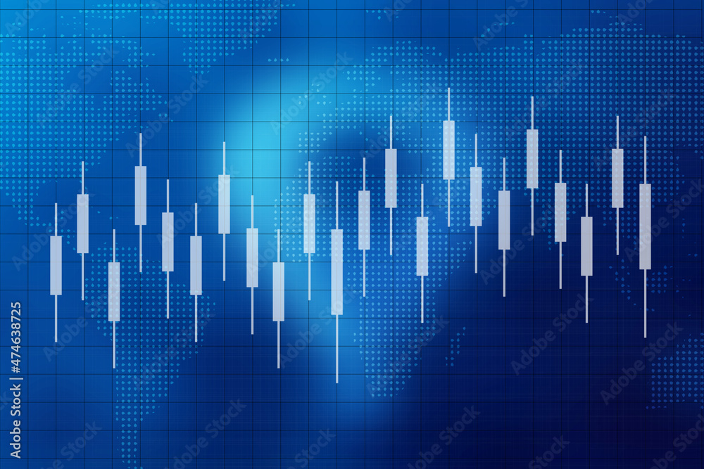 2d illustration candlestick chart pattern business concept Stock ...