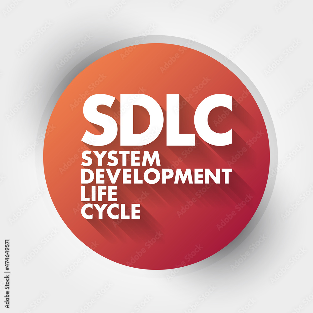 SDLC - System Development Life Cycle acronym, business concept ...