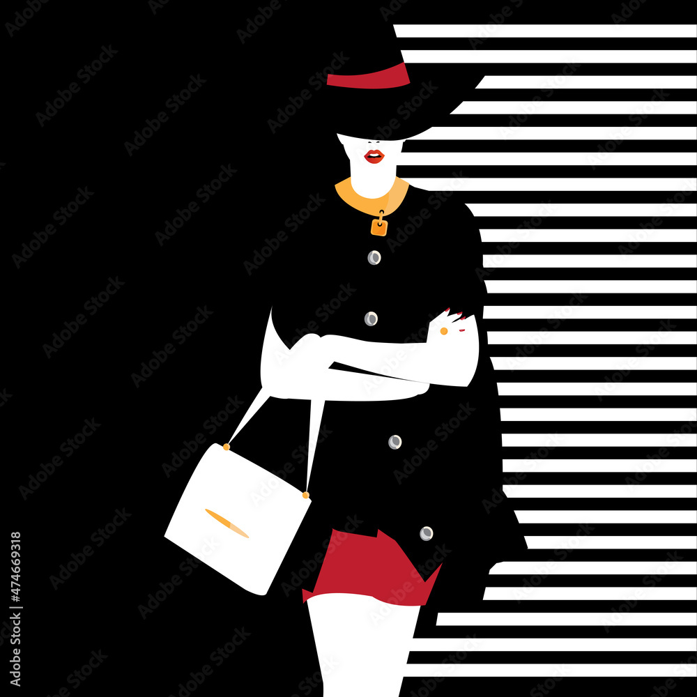 Fashion illustration in Pop art style. Vector illustration. Stock ...